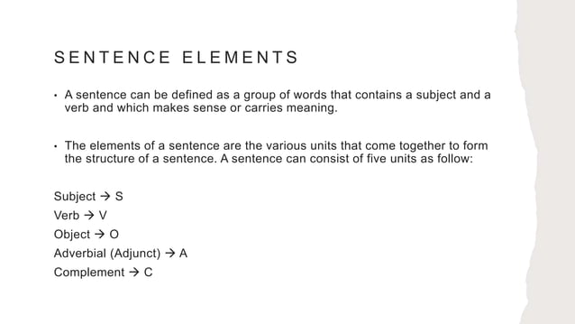 ADVANCED GRAMMAR 6 - SENTENCES ELEMENTS.pptx