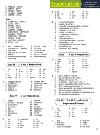 Advanced Grammar And Vocabulary - Key | PDF