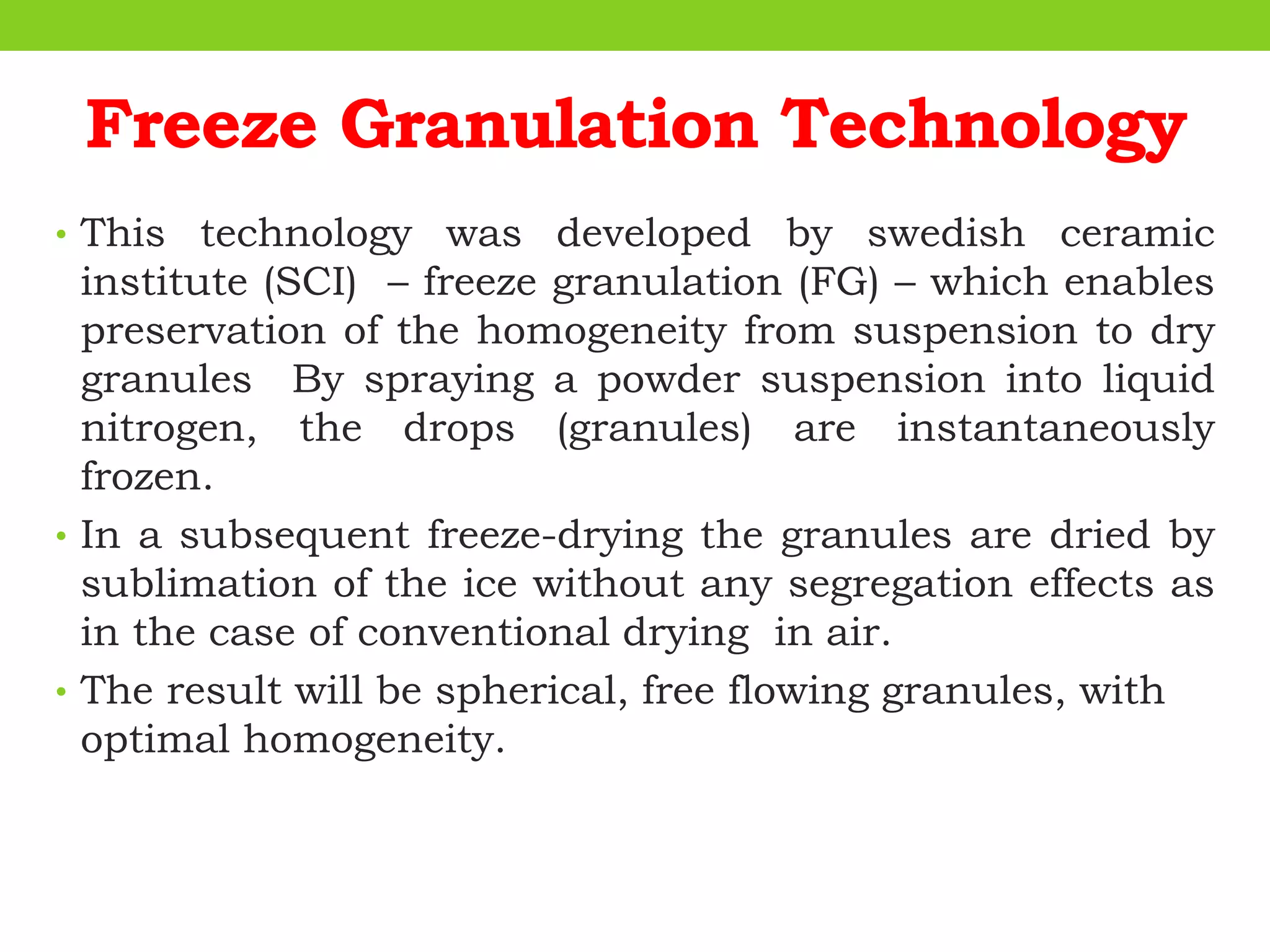 Advanced granulation technology | PPTX