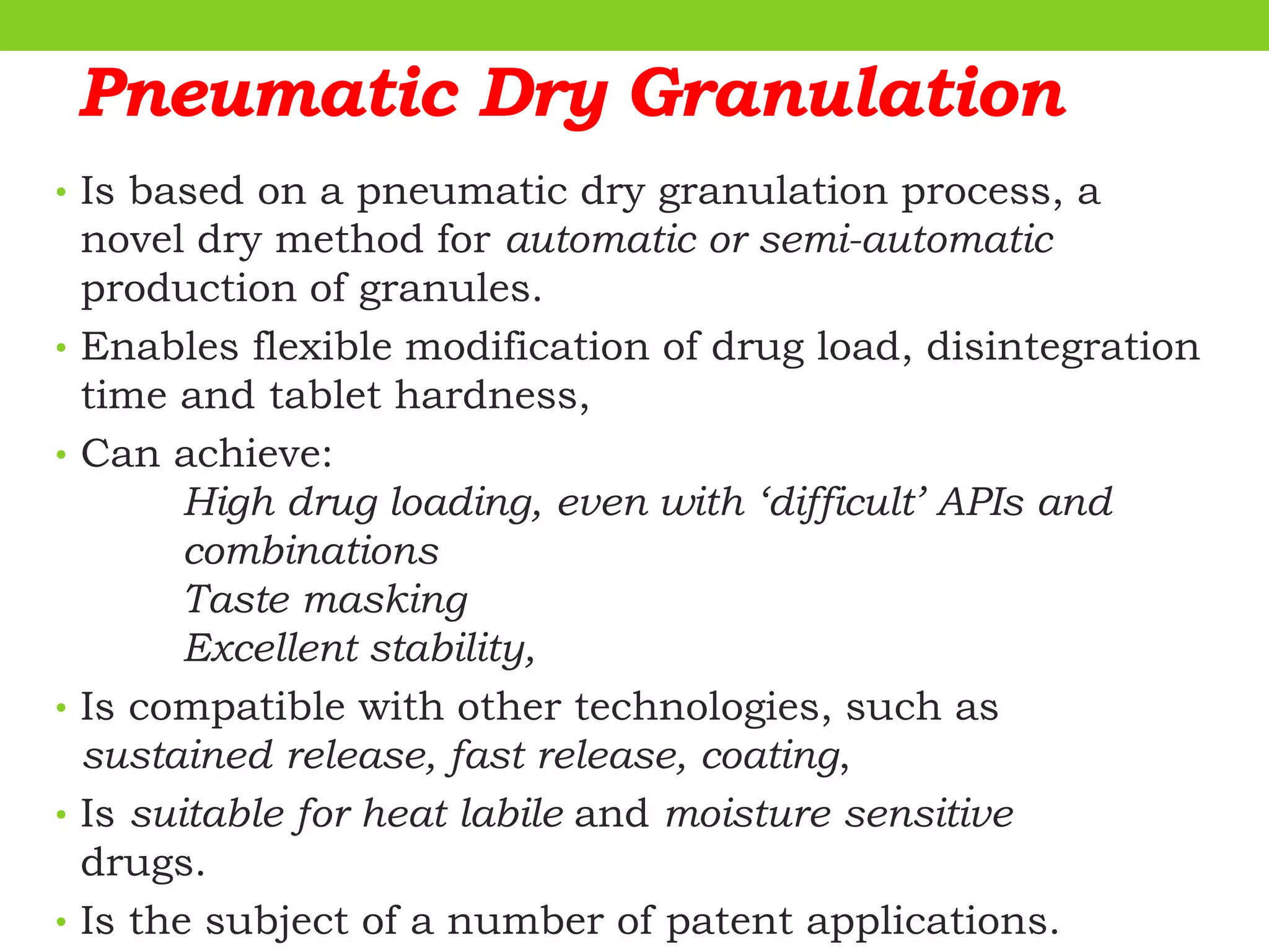 Advanced granulation technology | PPTX