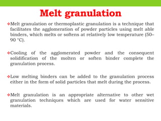 Advanced granulation technology | PPTX