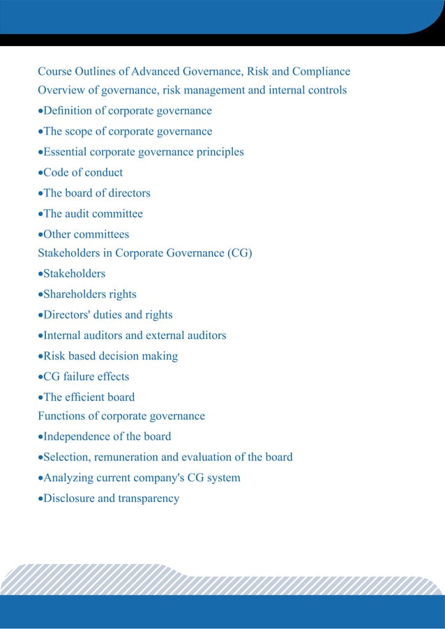 Advanced Governance Risk & Compliance Conference | PDF