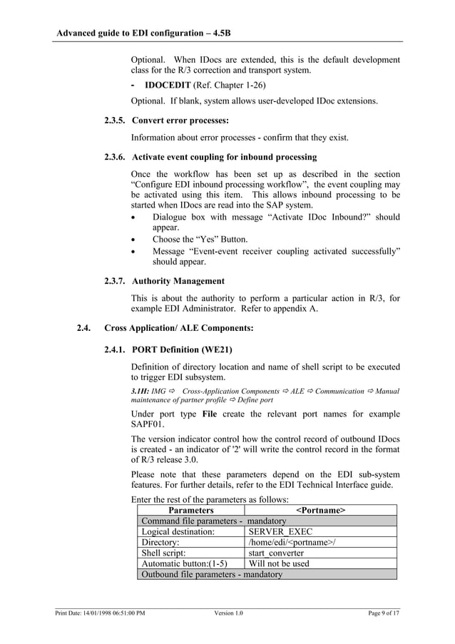 Advanced guide to_edi_configuration | DOC | Computer Software and Applications | Computing