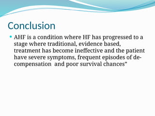 Advanced Heart Failure slidesshare ppt.a | PPTX