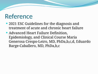 Advanced Heart Failure slidesshare ppt.a | PPTX