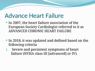 Advanced Heart Failure slidesshare ppt.a | PPTX