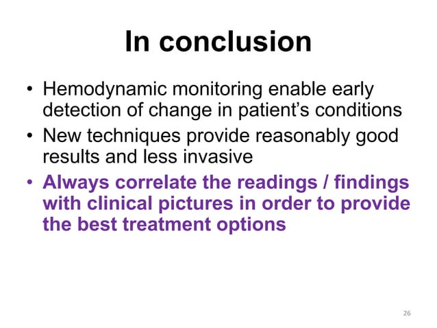 Advanced hemodynamic monitoring | PPTX