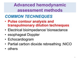 Advanced hemodynamic monitoring | PPTX