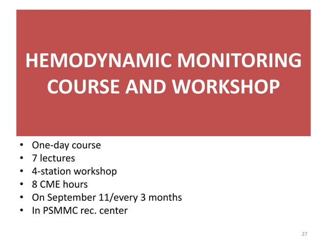 Advanced hemodynamic monitoring | PPT
