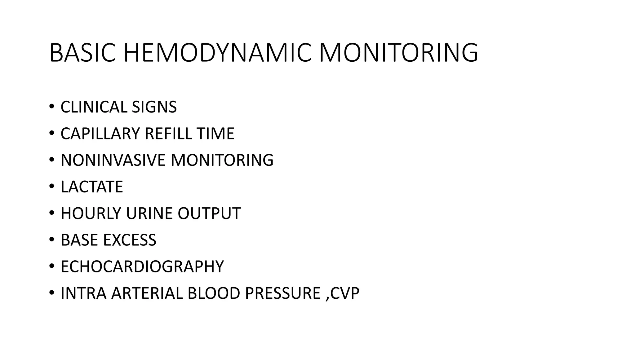 ADVANCED HEMODYNAMIC MONITORING IN CRITICAL CARE MEDICINE | PPTX