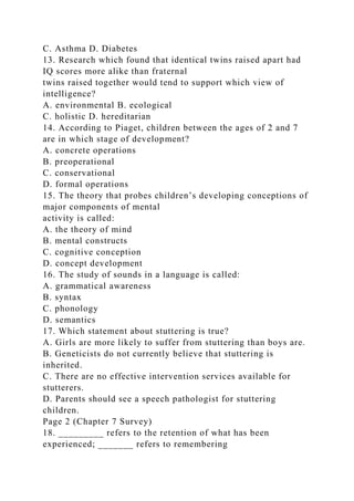 ADVANCED HUMAN GROWTH & DEVELOPMENTCHAPTER 7 SURVEYEarly Child.docx