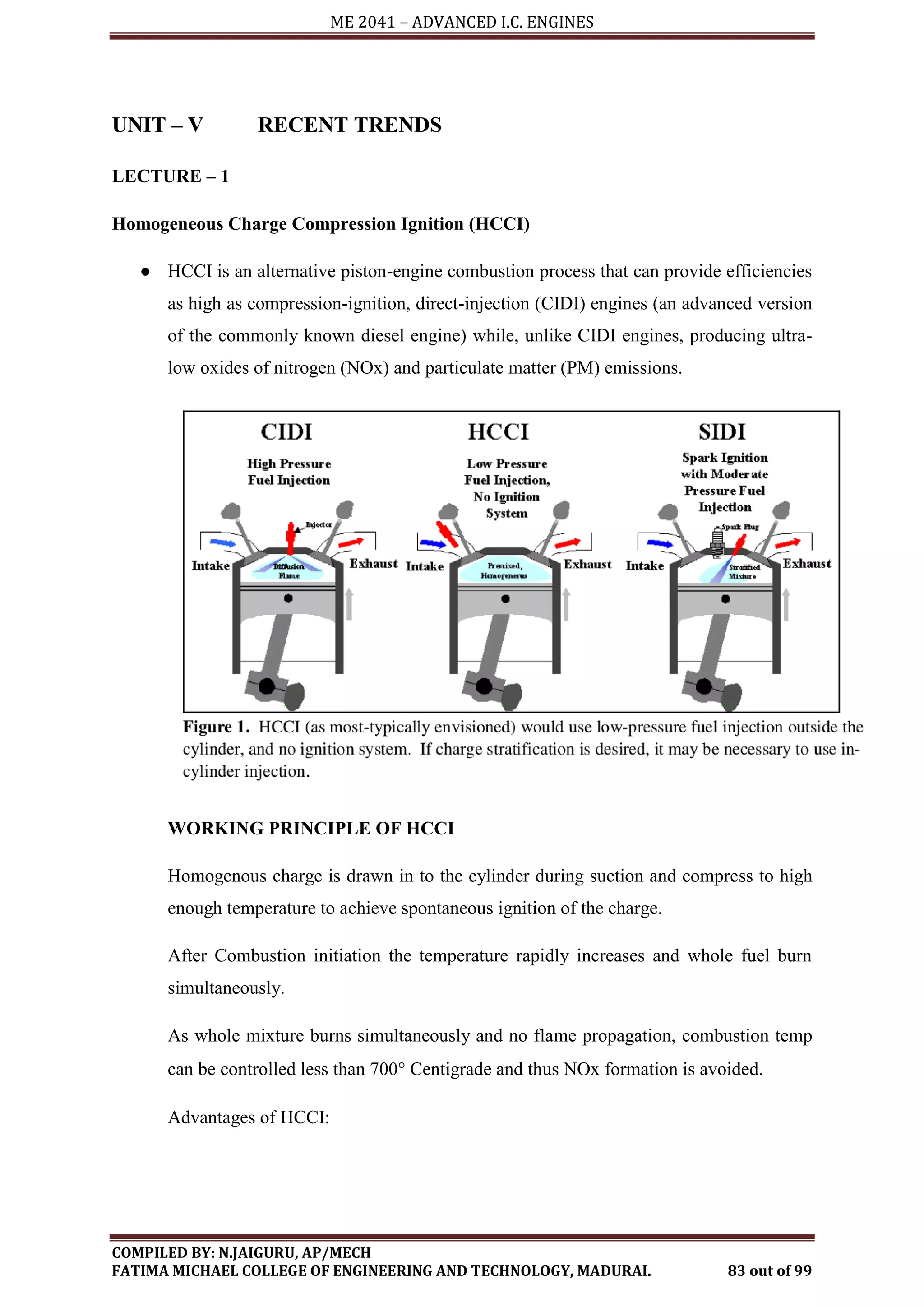 Advanced ic engines part-ii fmcet | PDF