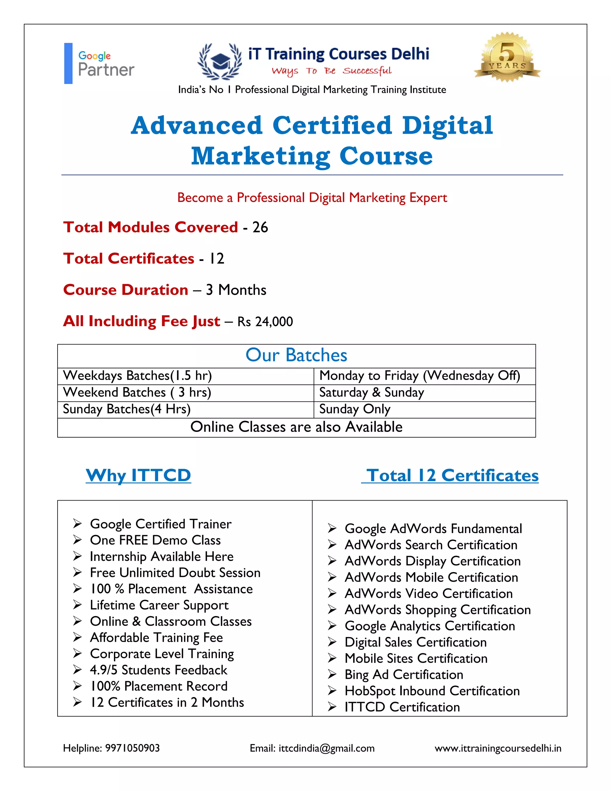 Advance digital marketing course | PDF