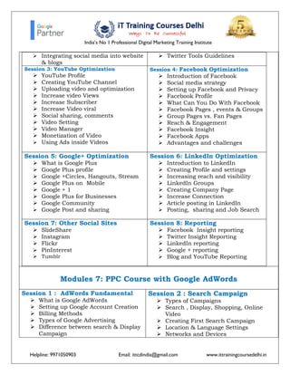 Advance digital marketing course complete syllabus | PDF