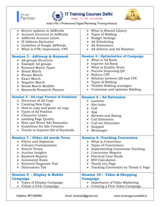 Advance digital marketing course complete syllabus | PDF