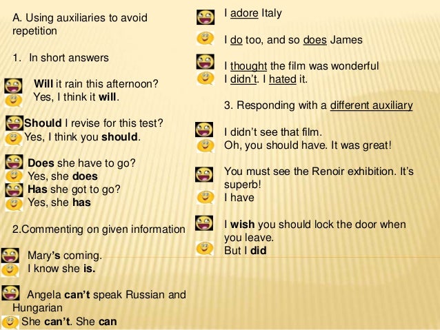 Advanced ii unit 1 avoiding repetition