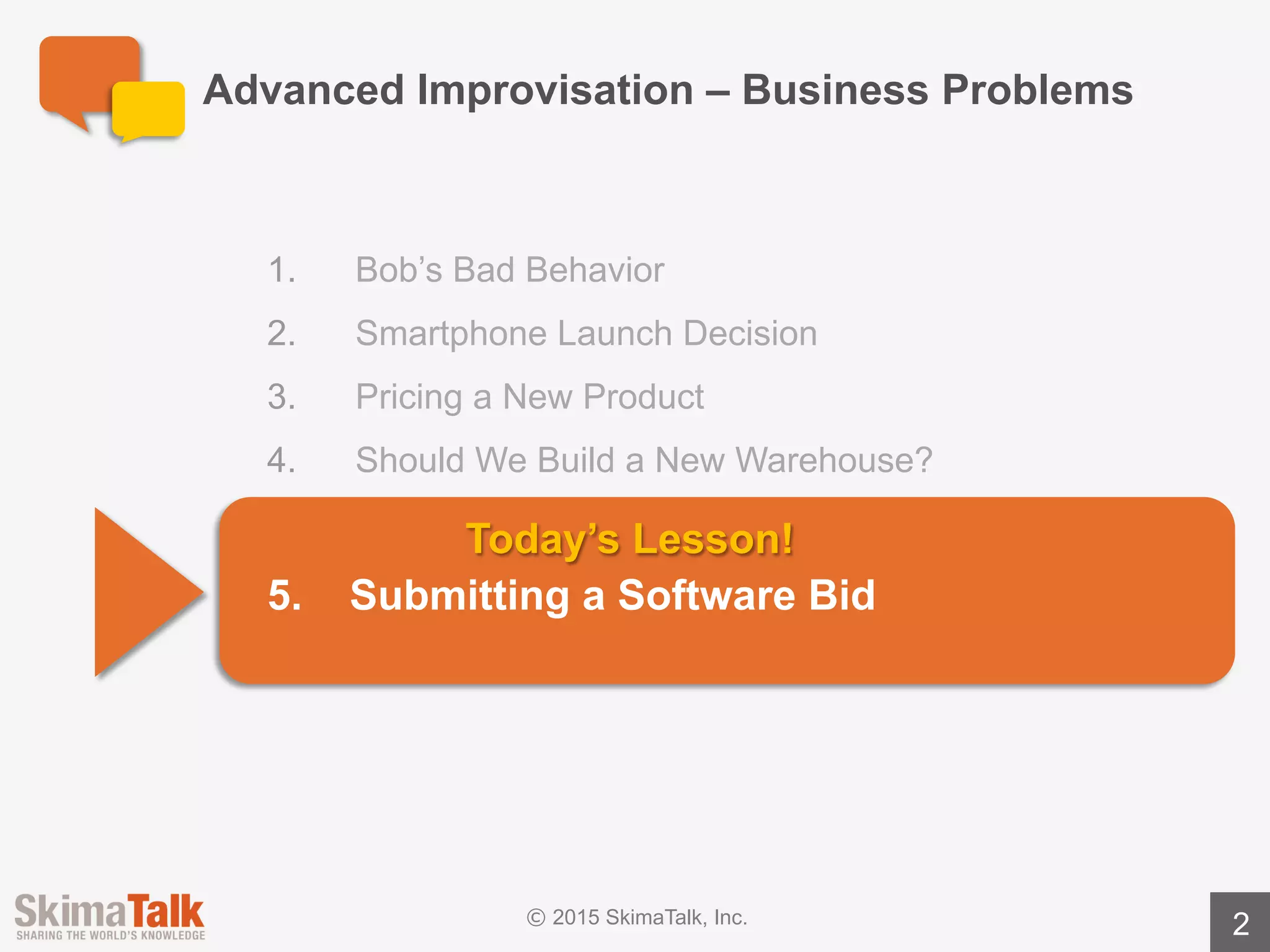 Advanced Improvisation - Lesson 5 (T) | PDF | Sales | Business