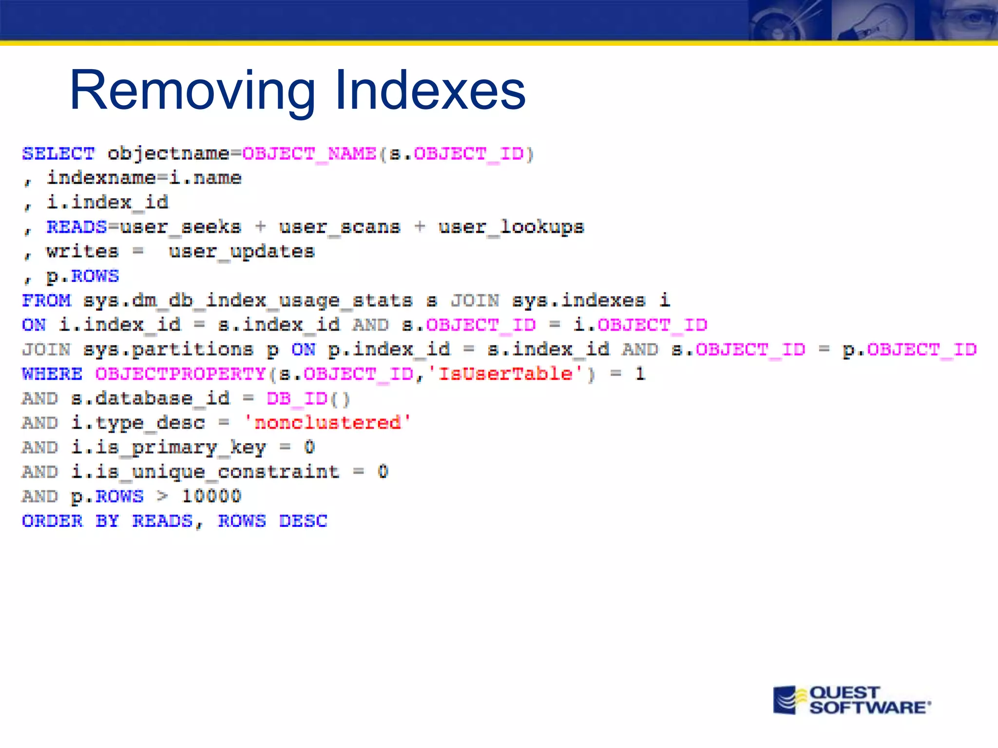Advanced Index Tuning | PPTX