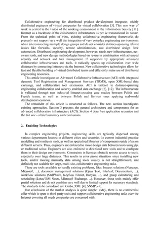 Advanced infrastructure for pan european collaborative engineering - E-colleg | PDF