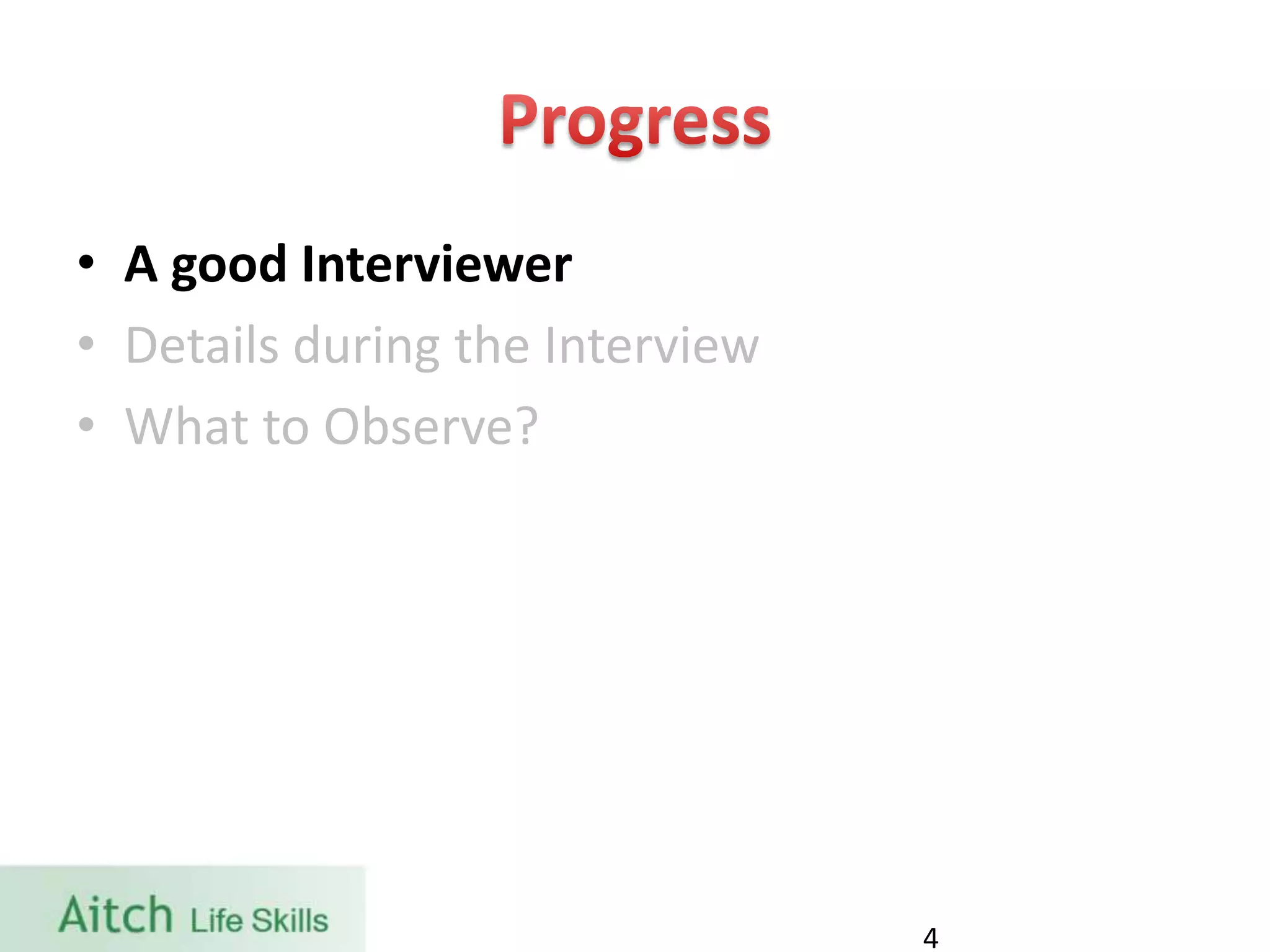 Interviewing skills - Part2 - Advanced | PPTX