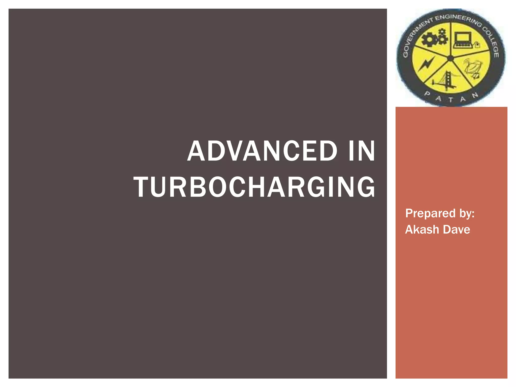 Advanced in turbocharging | PPTX