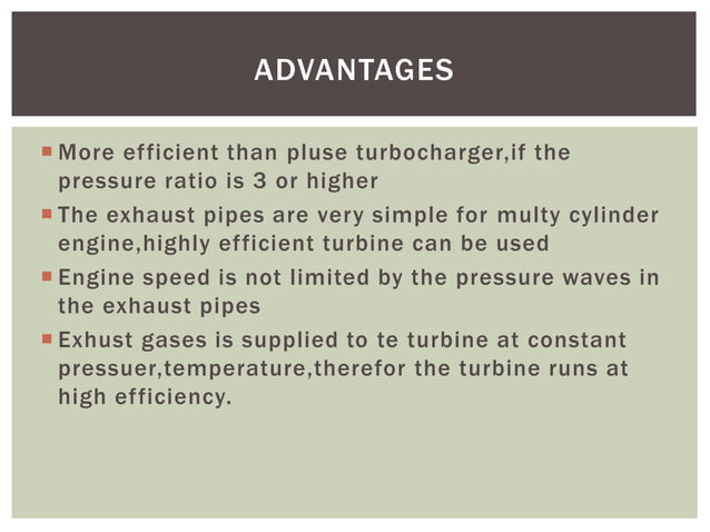 Advanced in turbocharging | PPT