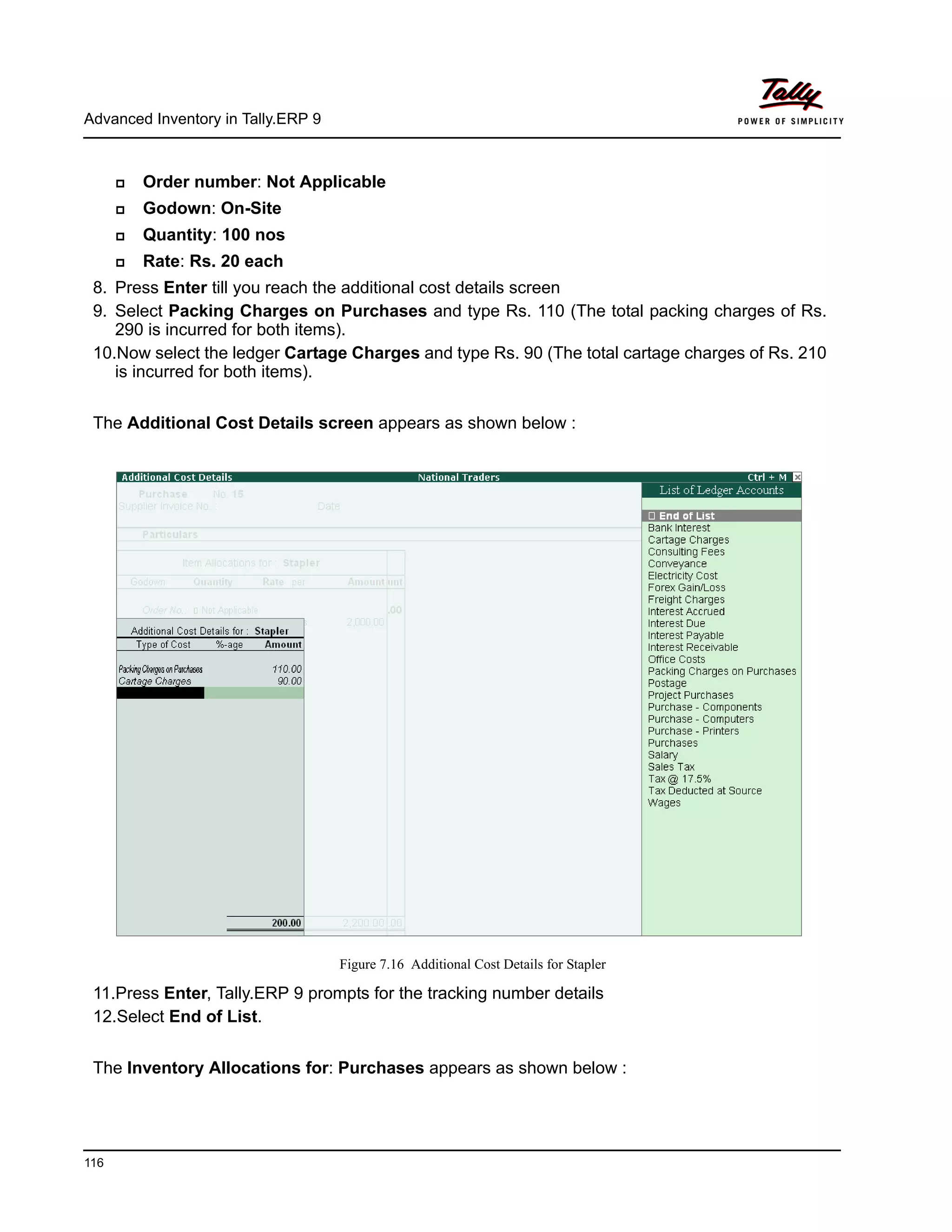 Advanced inventory in tally erp 9 | PDF