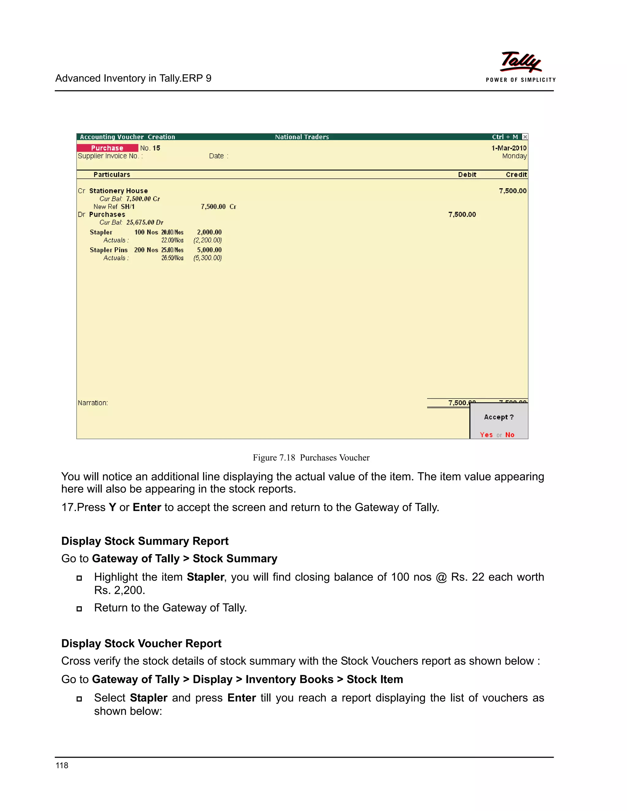 Advanced inventory in tally erp 9 | PDF