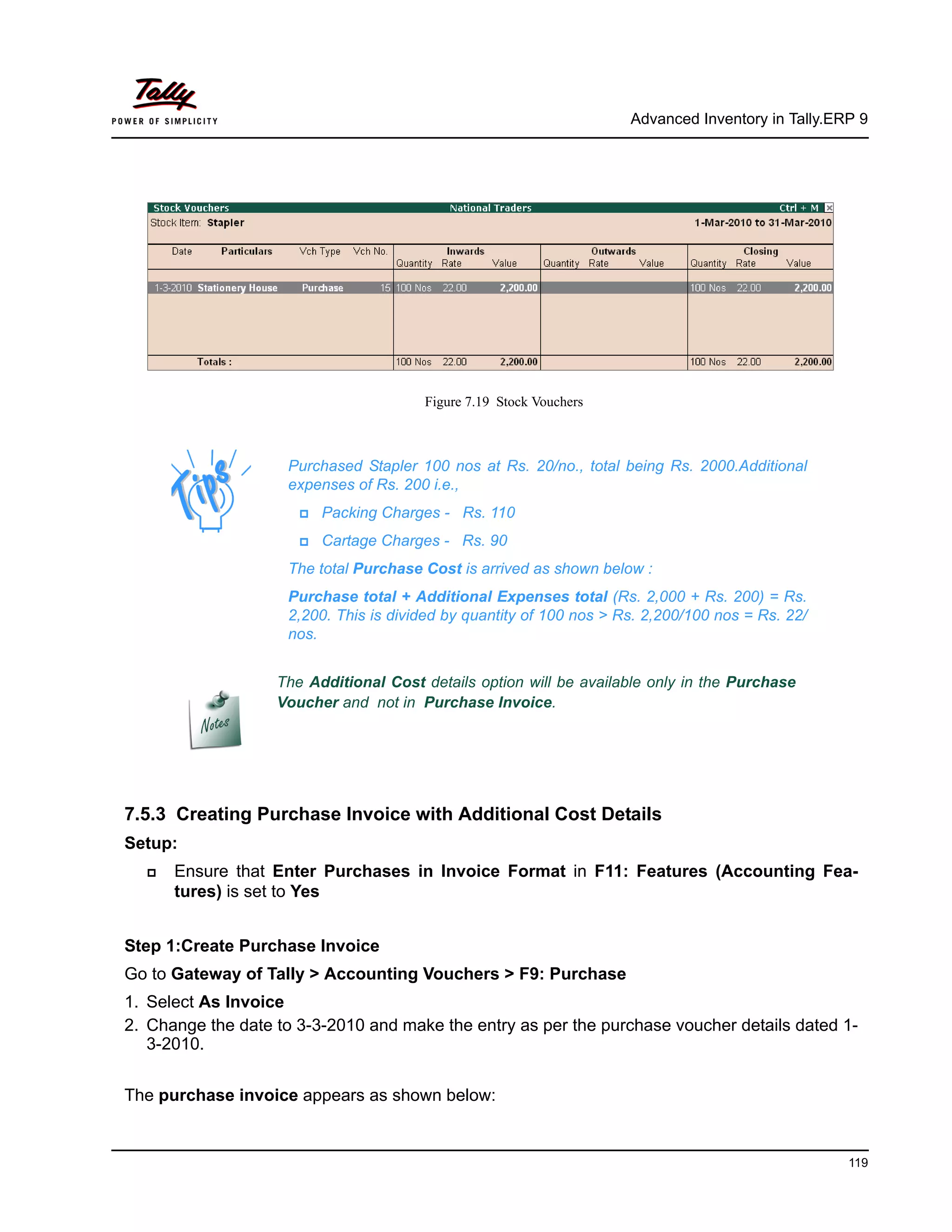Advanced inventory in tally erp 9 | PDF