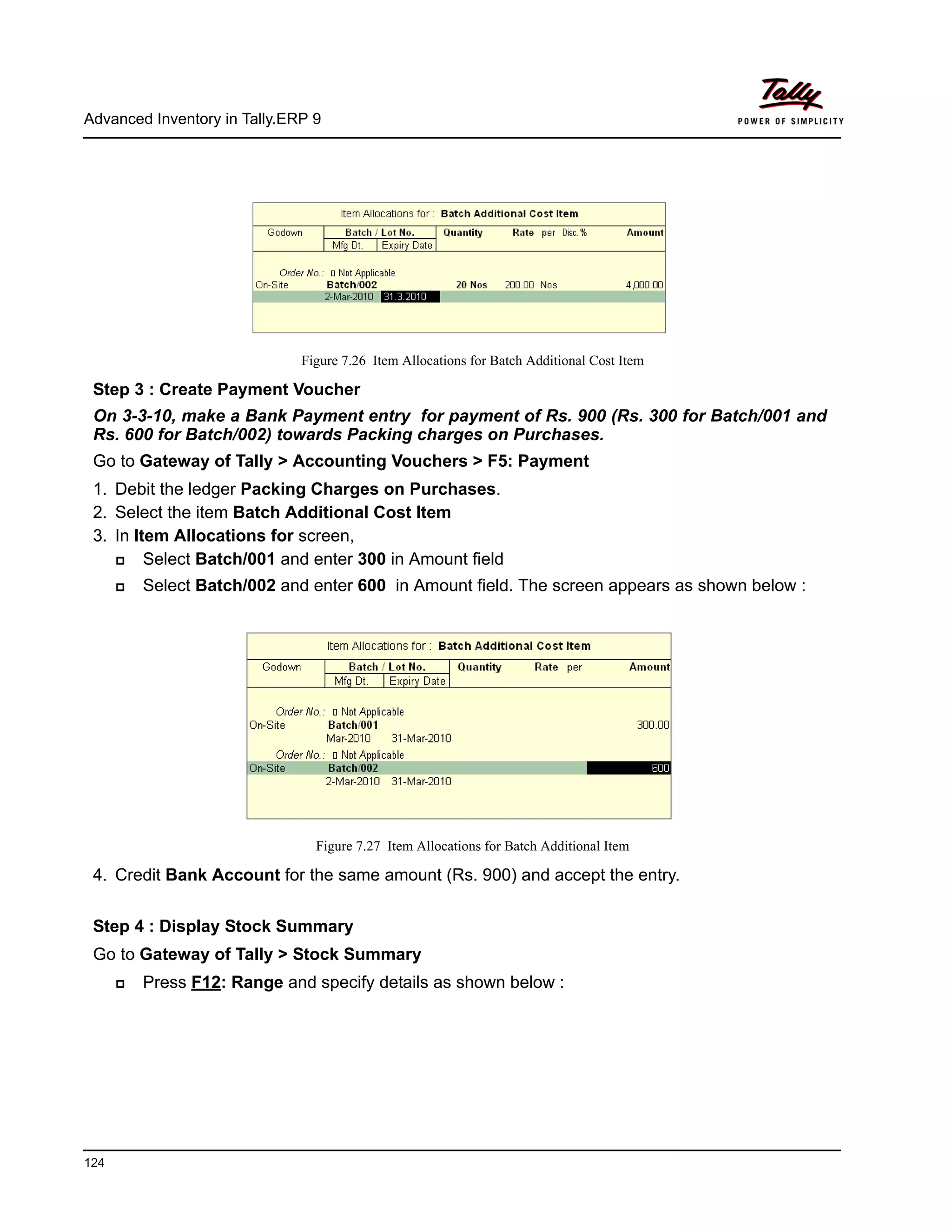 Advanced inventory in tally erp 9 | PDF