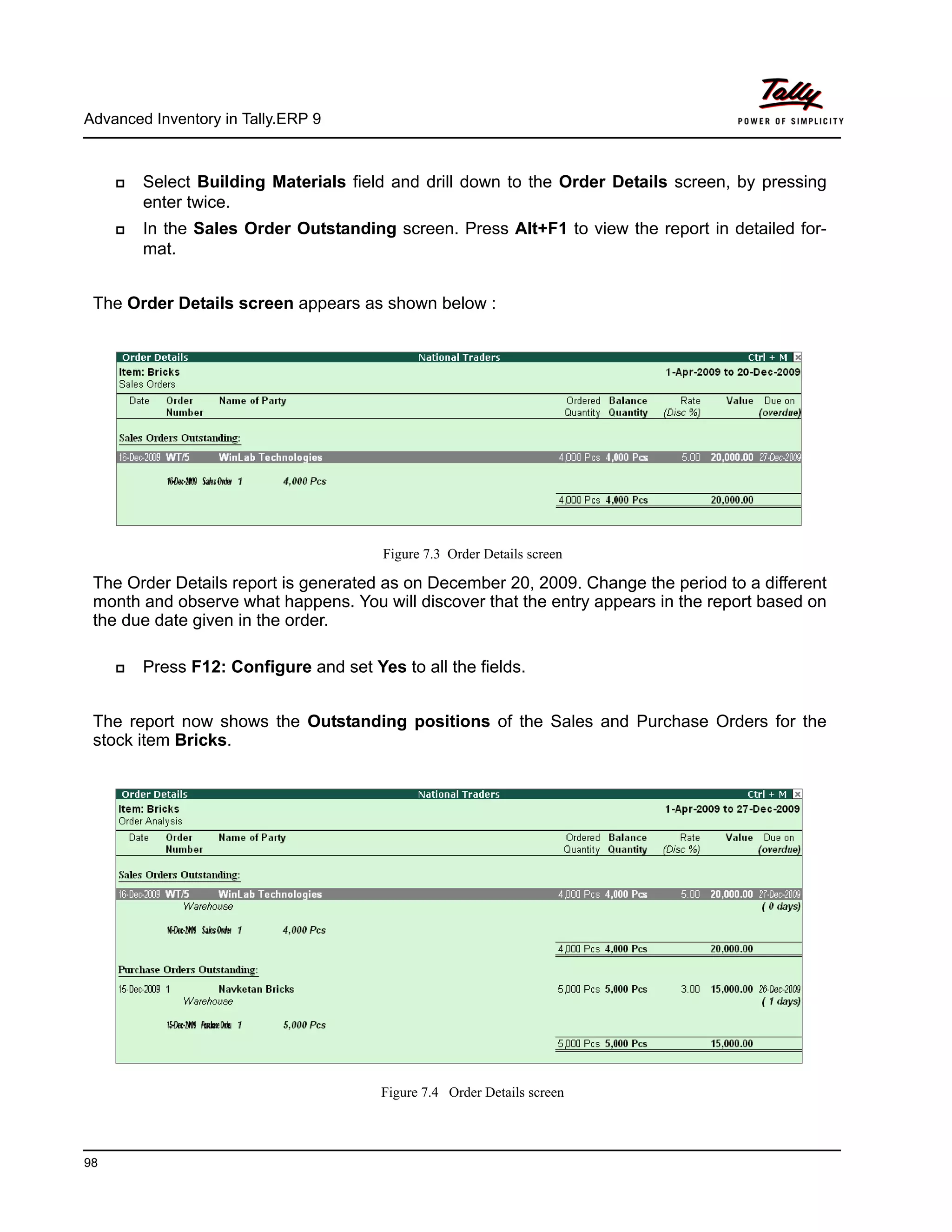 Advanced inventory in tally erp 9 | PDF