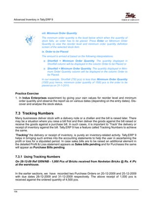 Advanced inventory in tally erp 9 | PDF