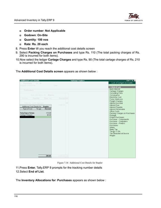 Advanced inventory in tally erp 9 | PDF | Logistics | Business