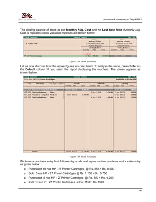 Advanced inventory in tally erp 9 | PDF