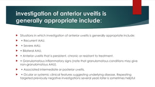 ADVANCED INVESTIGATIONS IN UVEITIS .pptx