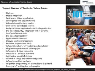 Advanced iot application training course | PPT