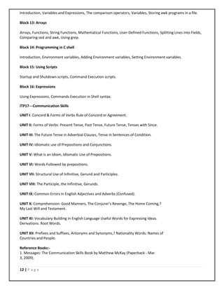 MGU SYLLABUS MANUAL-Advance diploma in computer applications | DOCX ...