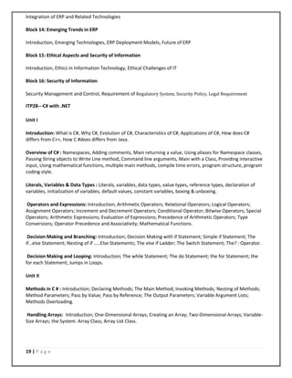 MGU SYLLABUS MANUAL-Advance diploma in computer applications | DOCX | Programming Languages ...