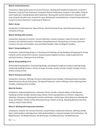 MGU SYLLABUS MANUAL-Advance diploma in computer applications | DOCX | Programming Languages ...