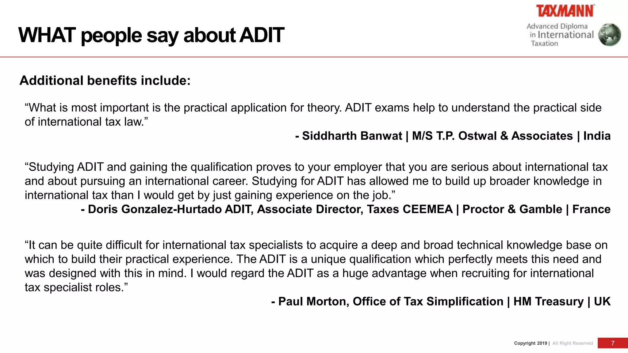 ADIT Course - Advance Diploma in International Taxation | PPTX