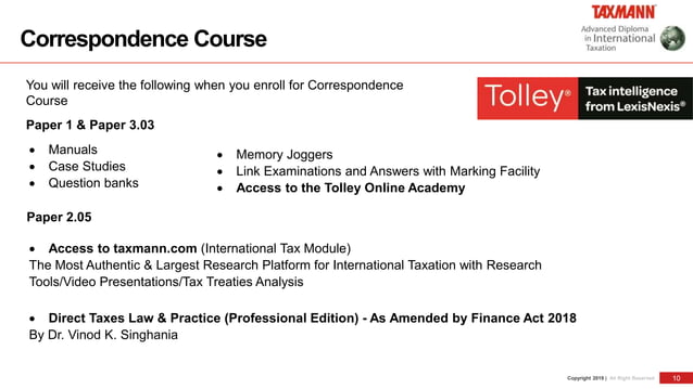 ADIT Course - Advance Diploma in International Taxation | PPTX