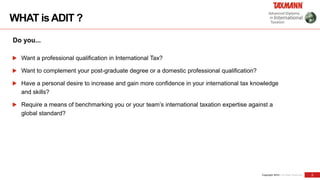 ADIT Course - Advance Diploma in International Taxation | PPTX