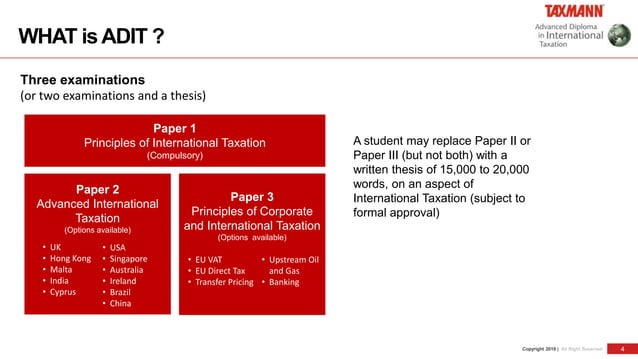 ADIT Course - Advance Diploma in International Taxation | PPTX