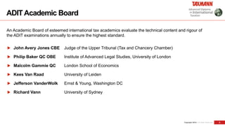 ADIT Course - Advance Diploma in International Taxation | PPTX