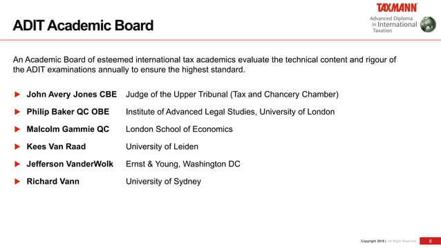 ADIT Course - Advance Diploma in International Taxation | PPTX