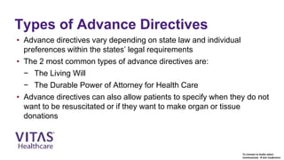 Advance Directives & Advance Care Planning | VITAS Healthcare | PPTX