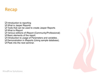 Advanced Jasper Reports | PPT