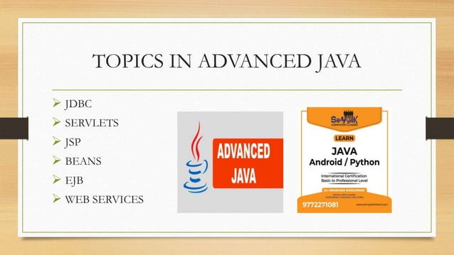 ADVANCED JAVA CLASSES - Jaipur | PPT