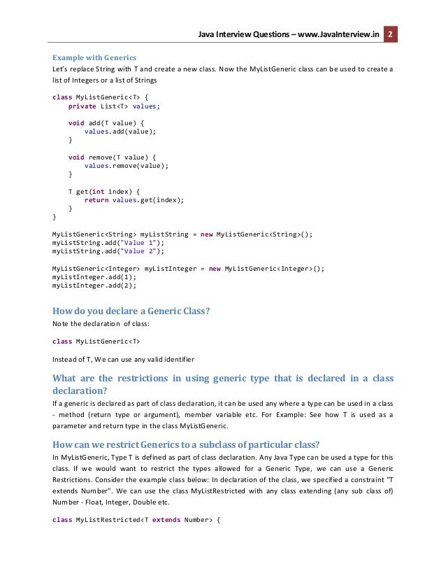 Advanced java interview questions