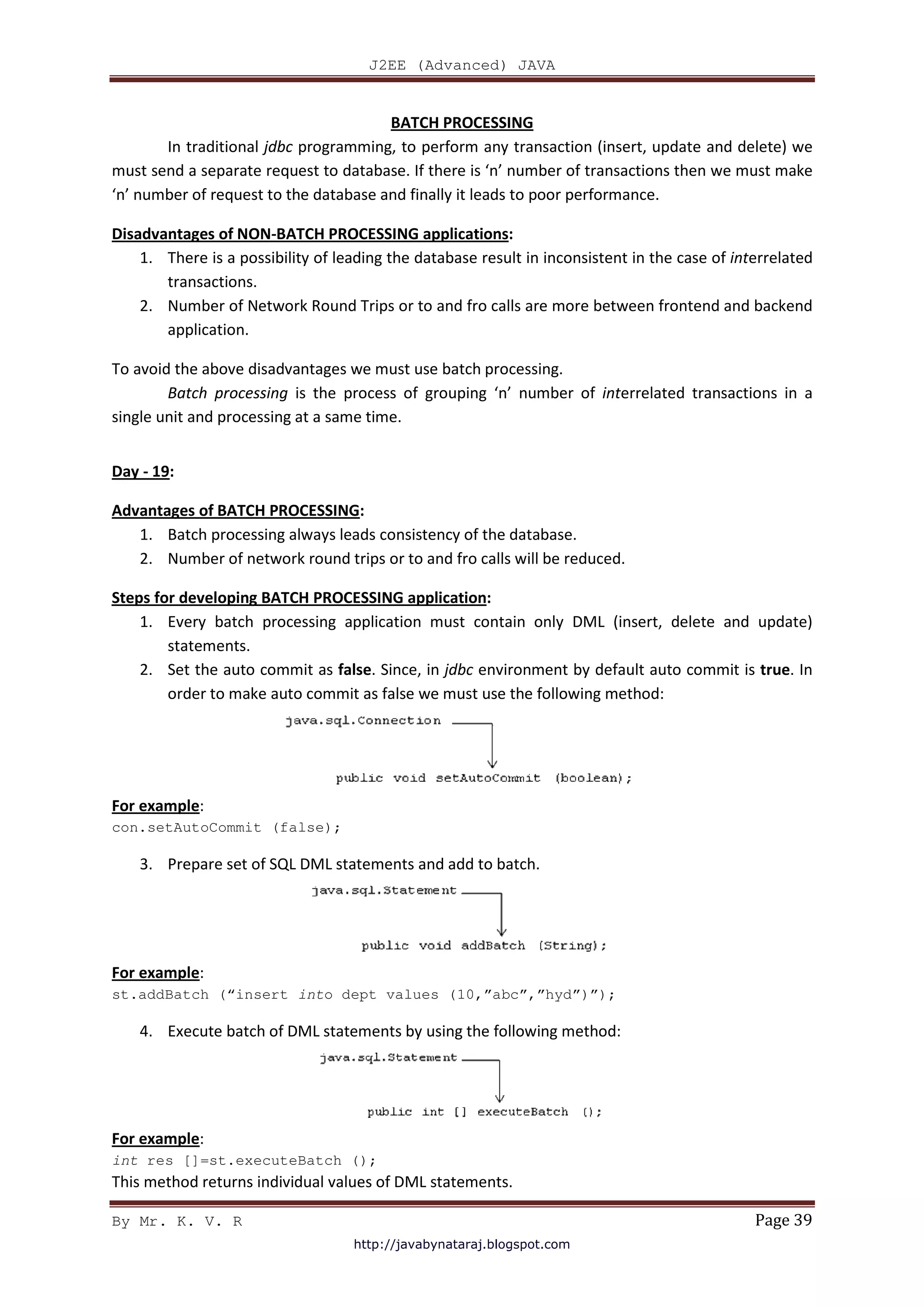 Advanced java jee material by KV Rao sir | PDF | Web Development | Internet